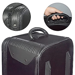 lesolar Photo Studio Equipment Trolley Case Camera Trolley Carrying Case 44x15x11.8 inches Photo Stand Case with Padded Compartment and Wheels for Light Stand Tripod Strobe Light
