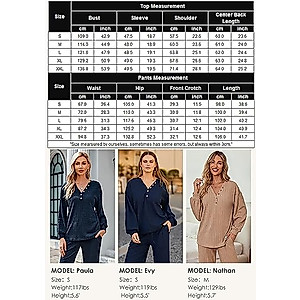 Ekouaer Womens Long Sleeve Knit Lounge Set Casual Sweater Slouchy Pajama Set Cozy Loose Loungewear for Winter with Pockets (Wine Red, M)