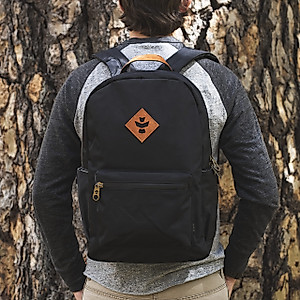 Revelry Supply Explorer Smell Proof and Water Resistant Medium Size Travel Backpack - 18 L (Black)