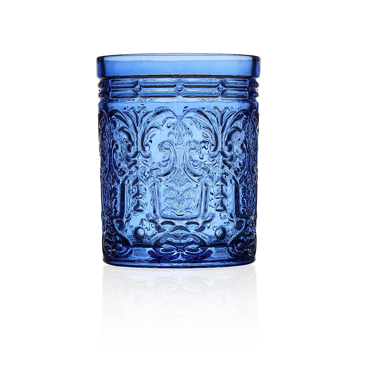 Godinger Jax Double Old Fashioned Beverage Glass Cup Blue – Set of 4