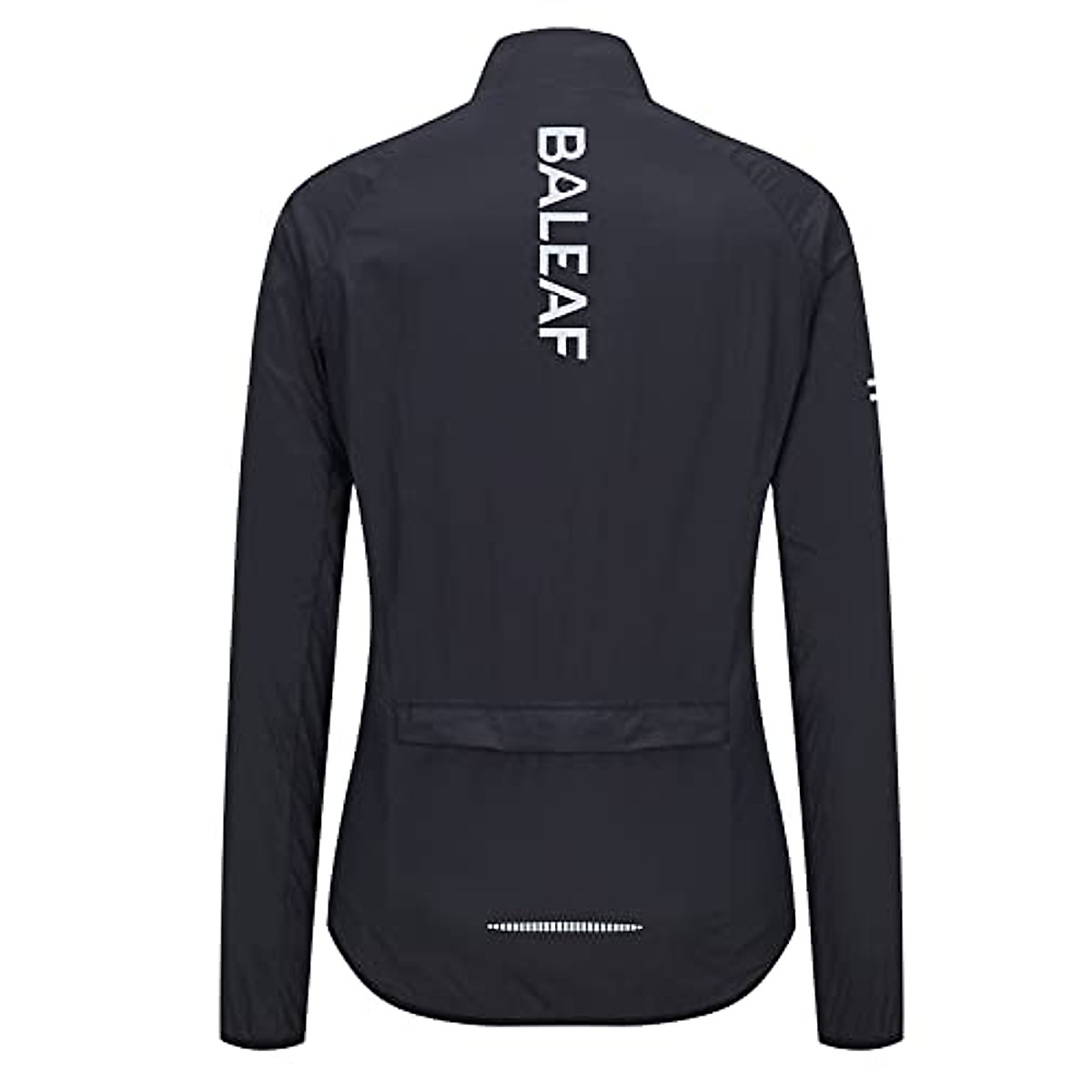 baleaf Women's Cycling Jacket, Lightweight UPF40+ WindBreaker Water Resistant Full Zip Long Sleeve Running Hiking Black M