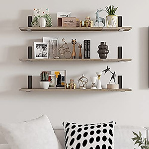 SAMTSELT 4 Packs Heavy Duty L Brackets for Shelves, Iron Floating Shelf Black Brackets,Industrial Hardware 90 Degree Right Angle Brackets. Wall-Mounted Metal Brackets for DIY Open Shelves (10x6'')