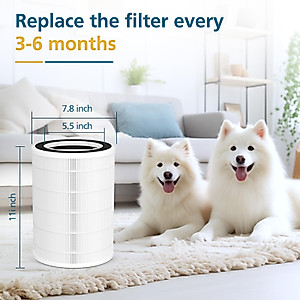 2- Pack P200S/P200 PRO Replacement Fil-ter, Only Compatible with Welov P200S/P200 PRO Air Puri-fier, 3-in-1 H13 True HEPA and High-Efficiency Activated Carbon Fi-ter, NOT for other brand or models.