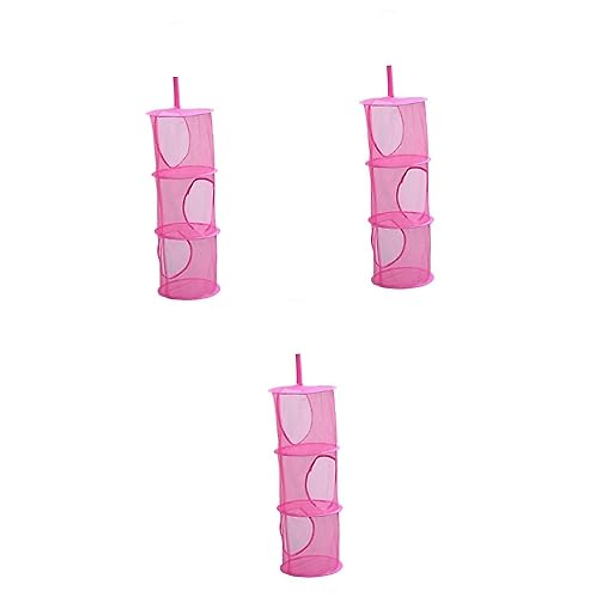 SAFIGLE 3pcs collapsible laundry drying rack foldable drying rack foldable laundry rack mesh hanging dryer hanging mesh bags underwear drying rack toy storage Hanging Storage Organizer bra