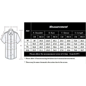 Hestenve Mens Short Sleeve Cuban Camp Guayabera Shirt Linen Cotton Hippie Beach Button Down Shirts White