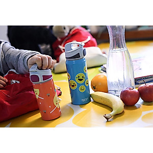 SIGG - Kids Miracle Water Bottle - Lemons - Lightweight Aluminium with Leak-Proof Lid - One Hand Children's Drink Bottle - 13 Oz