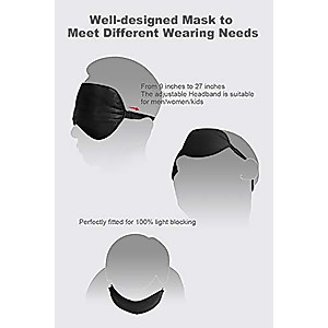 Emacombo Heated Eye Mask Reusable USB Silk Steaming Eye Mask with Temperature/Timer Control for Sleeping Eye Puffiness, Dry Eye, Tired Eyes, Blepharitis, Styes and Eye Bag