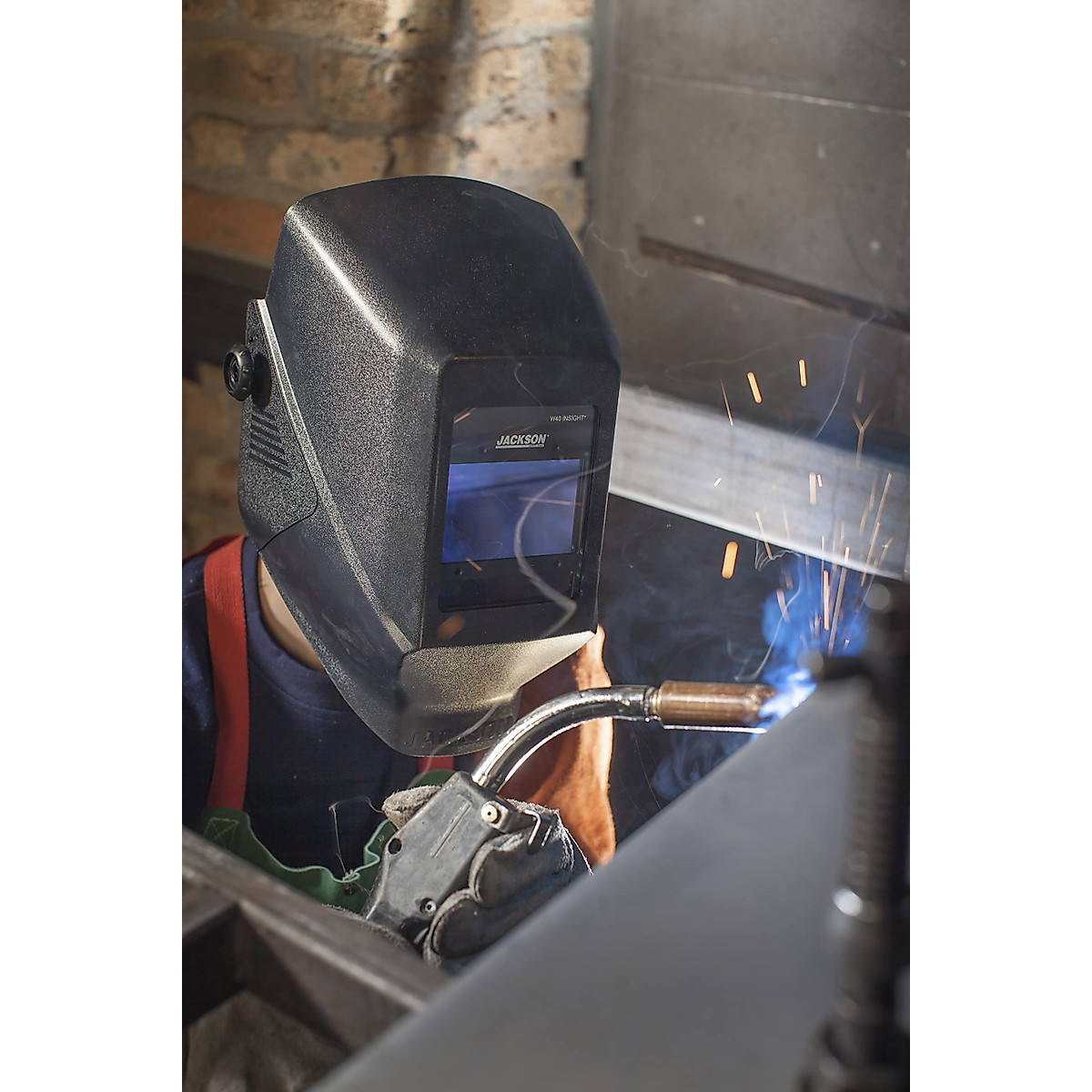 Jackson Safety Welding Helmet - Digital Auto Darkening Filter - Welding Hood For Men And Women - 4 Sensors - Black - 46129