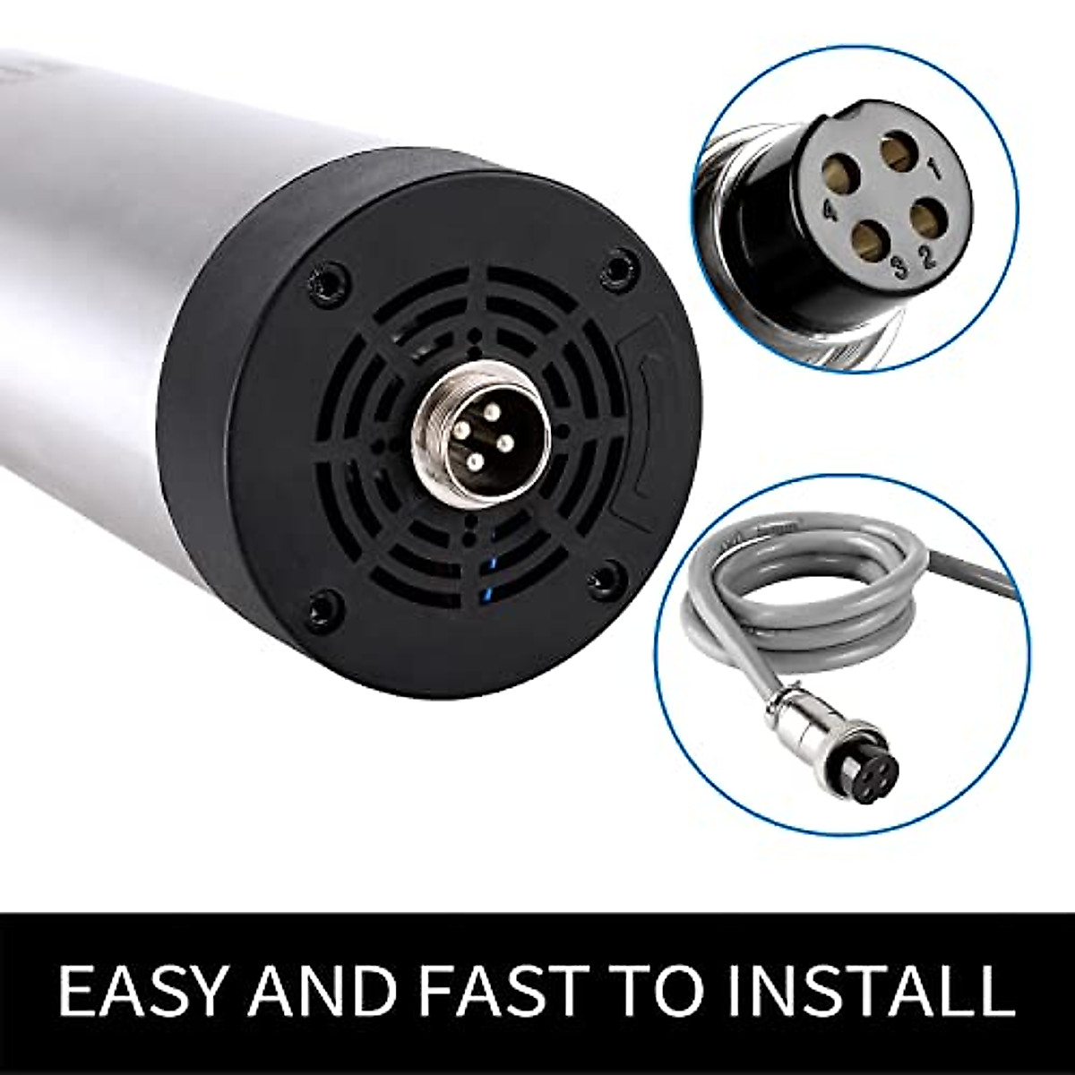 CNC Spindle Motor Kits, 110V 800W 0.8KW Air Cooled Spindle CNC Spindle +110V 0.75KW VFD+Φ65mm Clamp Mount +Collet Set ER11+ Drill bits+ Wires+ Wrenches for CNC Router Machine