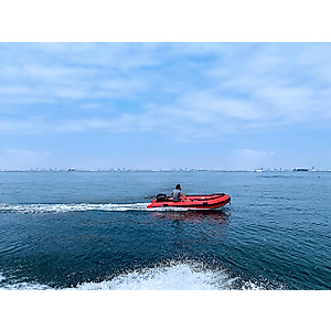 Seangles Inflatable Dinghy Boat with Aluminum Floor and Aluminum Transom - Inflatable Boat for Adults Heavy Duty - USCG Approved