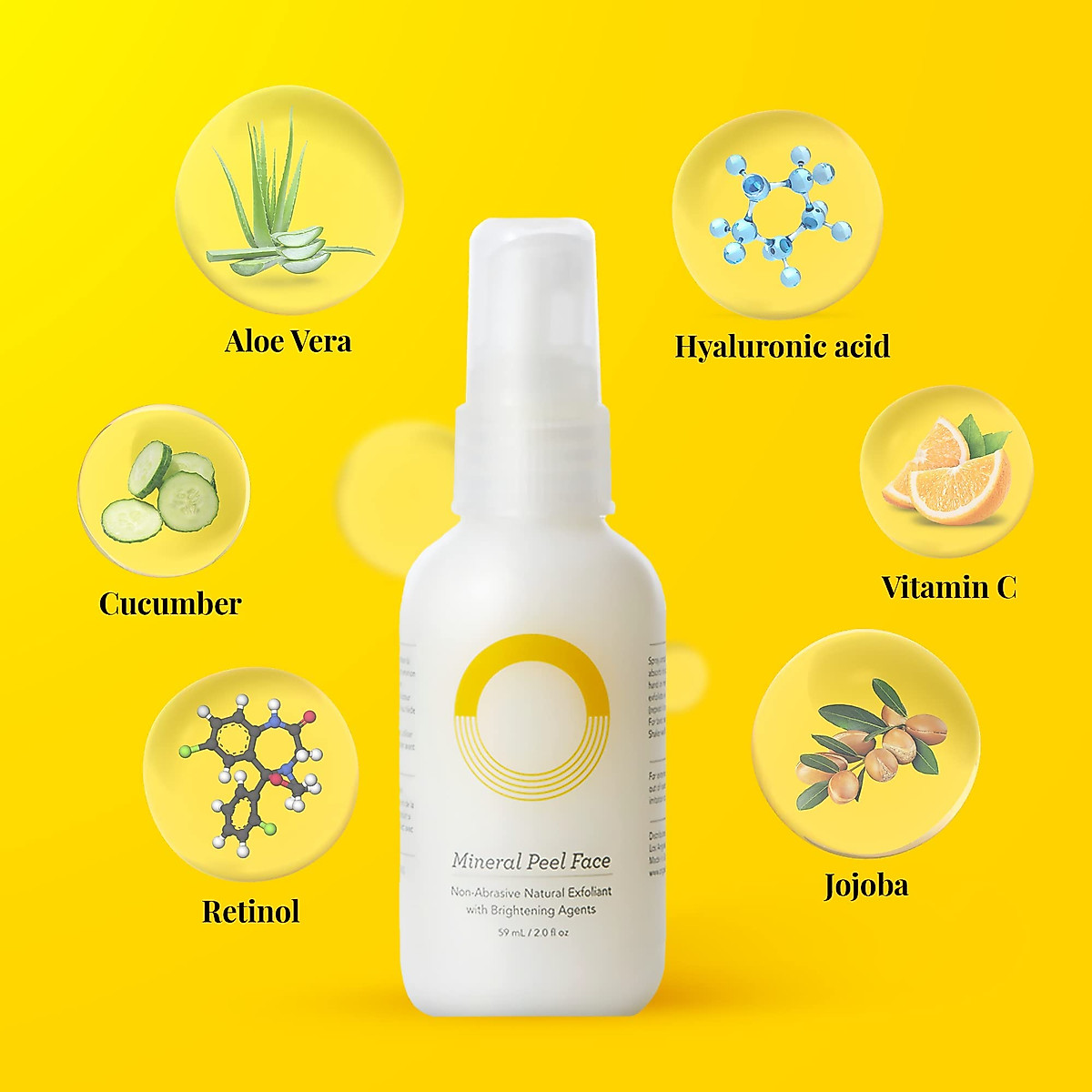 ORG Peel Off Face Cleanser for Gentle Exfoliation and Glowing Skin - Korean Sensitive Skincare - Pore Minimizer Brightening Agent Cruelty Free Natural Formula 2oz