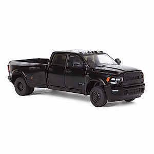 Greenlight 1/64 2021 Dodge Ram Dually Pick-up Truck Limited Night Edition 51472, Black