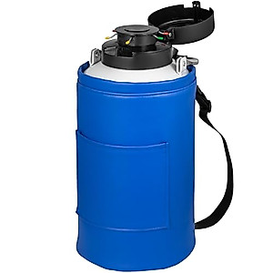 VEVOR Liquid Nitrogen Container 10L Aluminum Alloy Liquid Nitrogen Tank Cryogenic Container with 6 Canisters and Carry Bag