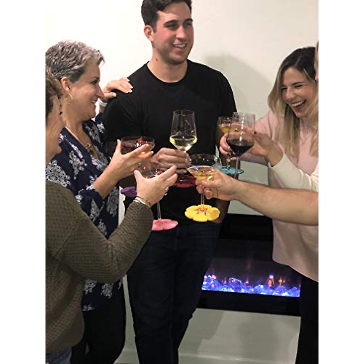 Lil' Penguin Absorbent Coasters, Wine Glass Charms, Slip on Wine Coaster Set, Felt Coasters, Bar Coasters, Drink Coaster