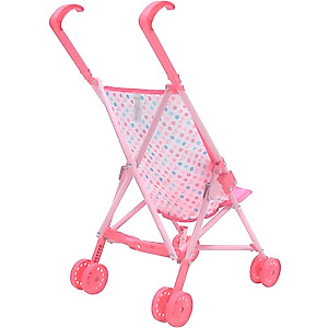 KOOKAMUNGA KIDS Baby Doll Stroller – Umbrella Stroller for Dolls - Foldable & Lightweight Baby Stroller for Dolls - Play Stroller w/ Sturdy Steel Frame - Ideal for Baby Dolls up to 18" - Pink Unicorn