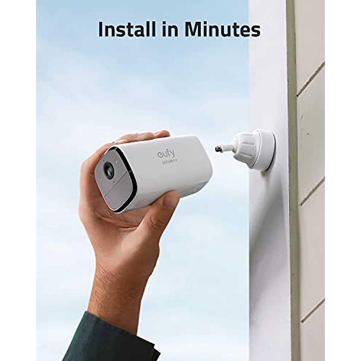 eufy Security, SoloCam E40, Outdoor Security Camera, WiFi, Wireless, Wire-Free, Advanced AI Person-Detection, Two-Way Audio, 2K Resolution, 90dB Alarm, IP65 Weatherproof, No Monthly Fee (Renewed)