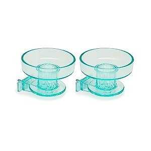 Lixit Quick Lock Bird Cage Bath for Lovebirds, Canaries, Finches, Parakeets, and Cockatiels and Other Small to Medium Feathered Friends (Pack of 2)