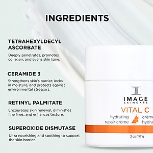 IMAGE Skincare, VITAL C Hydrating Repair Cr?me, Anti-Aging Face Night Cream with Hyaluronic Acid, 2 fl oz