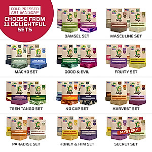 Natural Bar Soap for Women - Vegan Bath Soap Bars Gift Set - Handmade Cold Process Artisan Soap with Essential Oil, Aromatic All Moisturizing Wash Soaps, Fragrant Fruity Scent by Age of Sage (4 Pack)