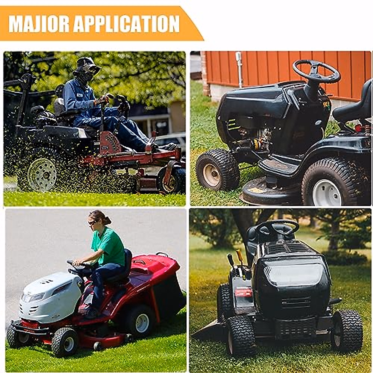 15x6.00-6 lawn mower tires,4 Ply Tubeless Front Tire Assembly Replacement for Craftsman Mower,570lbs Capacity,3"offset hub,3/4"Bushing, for More Lawn &Garden Riding Mower (2 Pack)