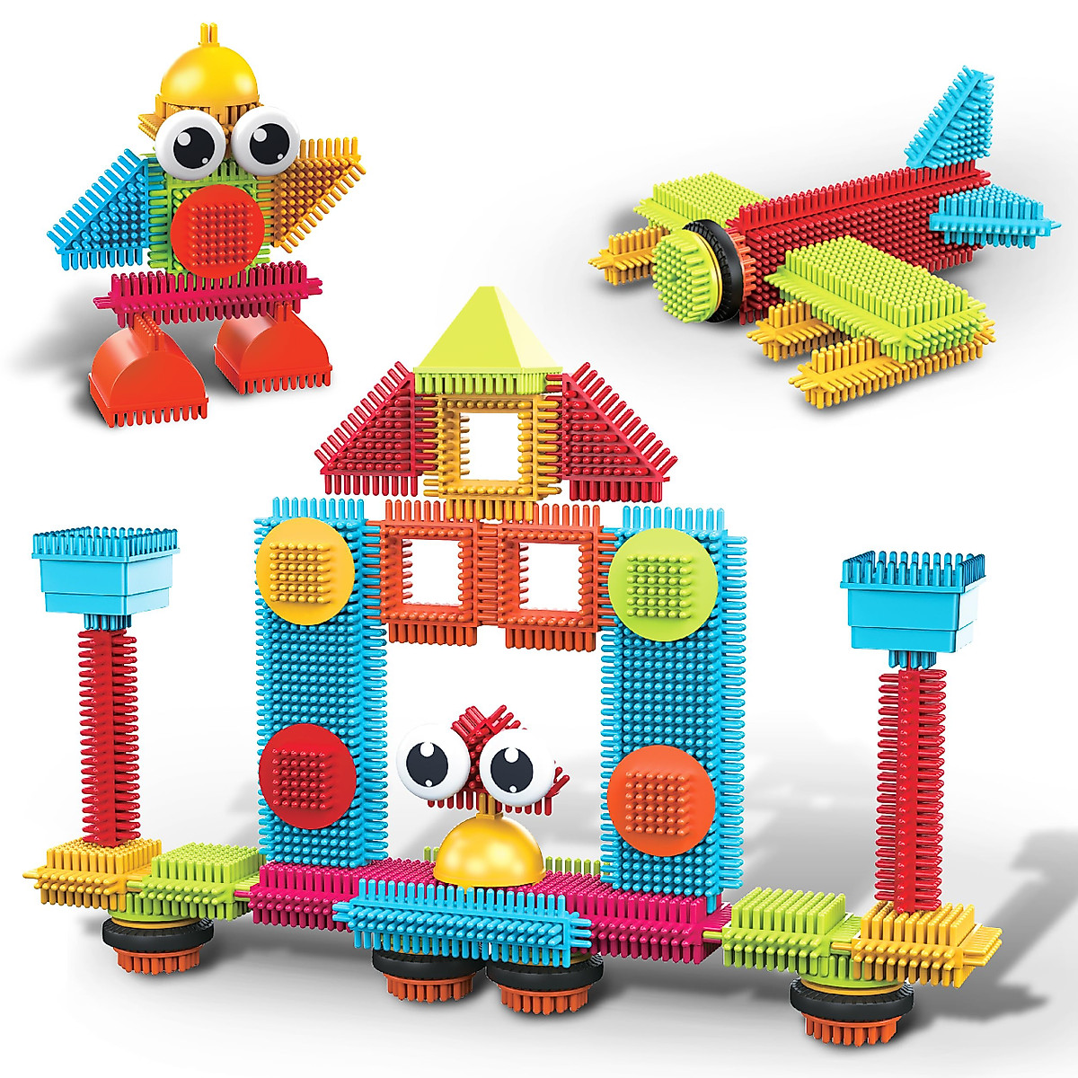 Picasso Toys 41pc Hedgehog Hedgehog Block Building Blocks Construction Toy Set w/IdeaBook Learning Playset None Magnetic STEM STEAM Educational Kit Child Brain Development Preschool Kindergarten PTB41