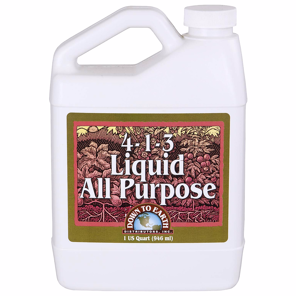 Down To Earth All Natural Fertilizers Multi Purpose (Liquid) 4-1-3, 1 Quart