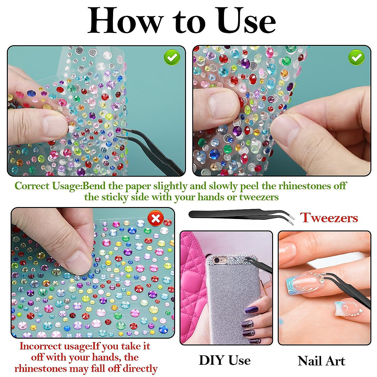 Face Gems Stick On, 2089 Pcs Face Jewels for Makeup Festival Concert Face Stickers Self Adhesive Rhinestone Stickers for Face Hair Eye Nail Crafts