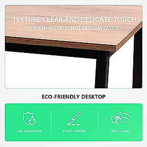 Coral Flower Landisl Desk,Simple and Modern Design,with Two Open Shelves for Books, Office Supplies or Accessories Within Easy Reach，Light Oak