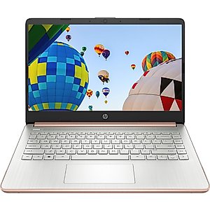 HP 14'' Latest Stream Laptop Ultral Light for Students and Business, Intel Celeron Processor, 8GB RAM, 64GB eMMC, 1 Year Office 365, Fast Charge, HDMI, WiFi, USB-A&C, Win 11 GM Accessory, Rose gold