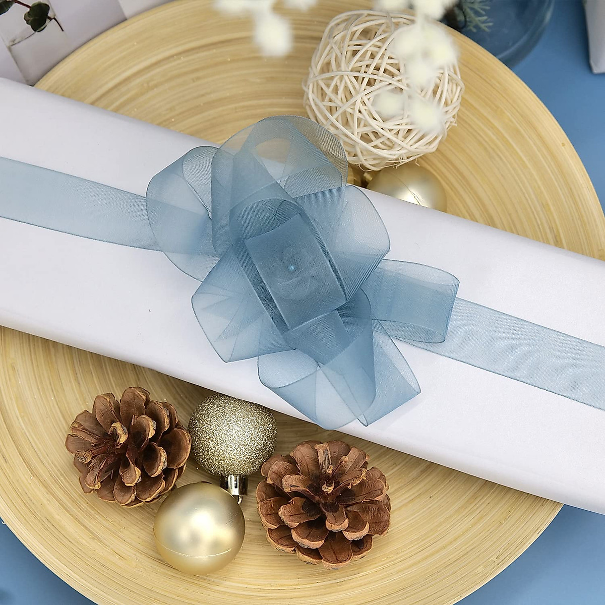 Blavermant Wrapping Paper White Glitter Mini Roll - 17" x 33 ft - Solid Color Paper Perfect for Wedding, Birthday, Christmas, Baby Shower, Valentine's Day