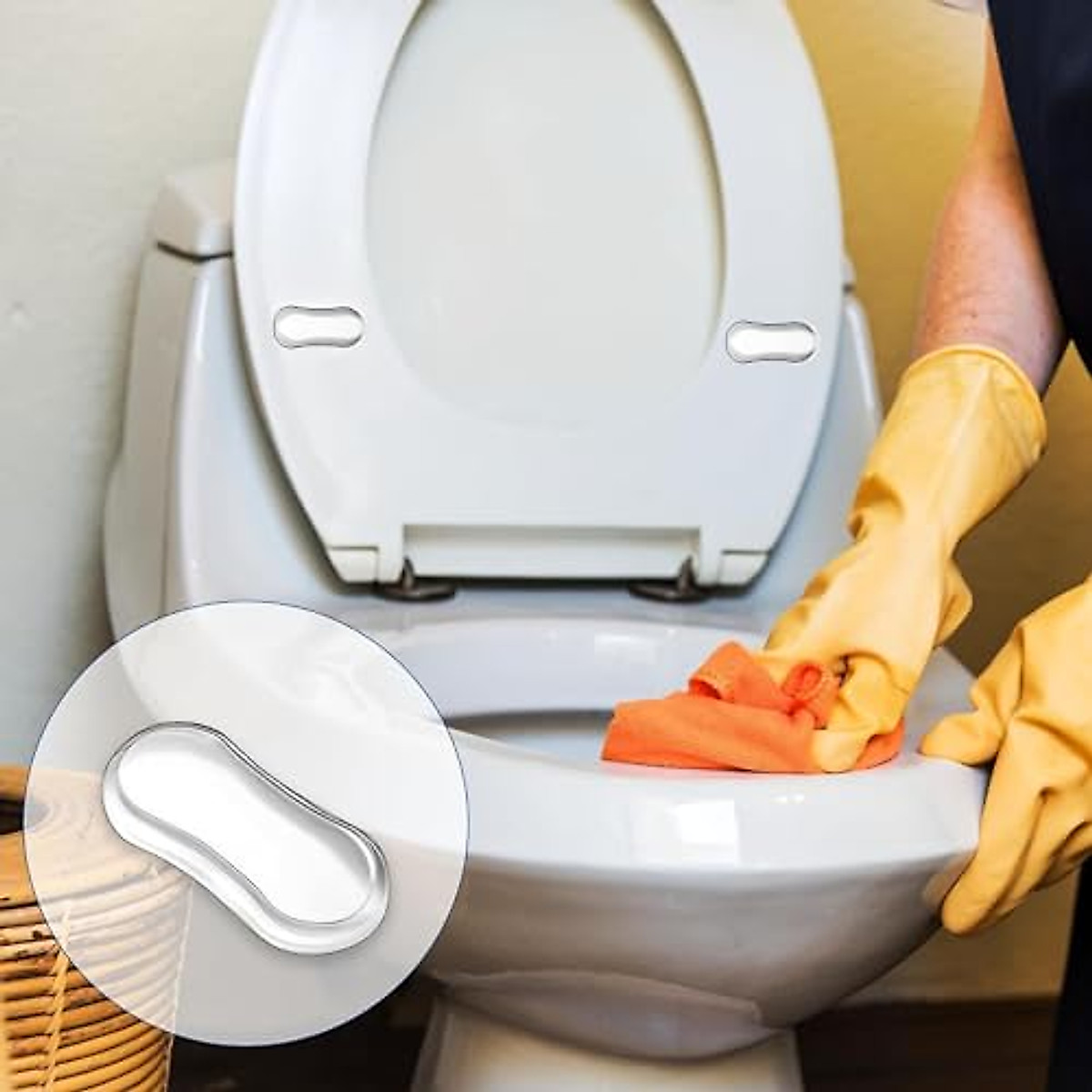 Natudeco 20pcs Toilet Seat Bumpers Toilet Lid Bumper Transparent Silicone Toilet Lid Bidet Accessories Bumper Toilet Lid Guard