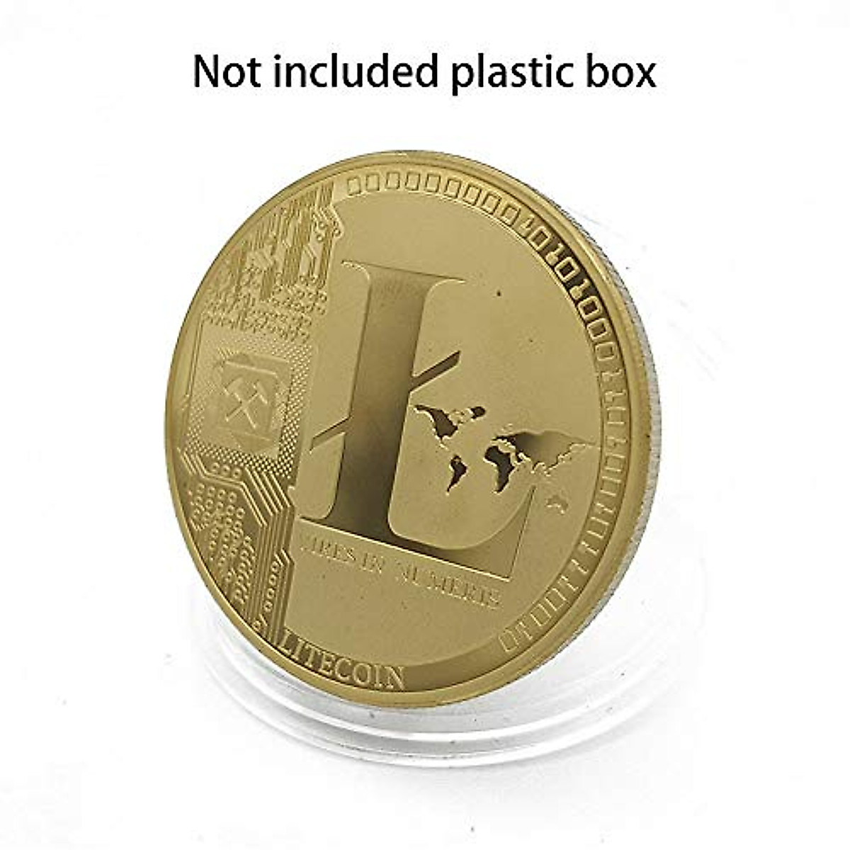 YGS Gold Plated Commemorative Litecoin Collectible Golden Iron Miner Coin One Item wRandom Color and Design