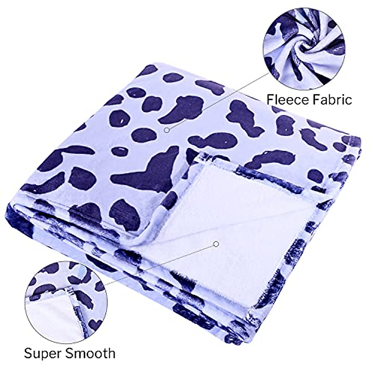 RosieLily Blue Leopard Blanket Soft Cheetah Throw Blankets Leopard Print Blanket Leopard Gifts and Throws Flannel Fleece Throw Blanket Lightweight Cozy Plush Blanket for Couch Chair All Seasons 50X60