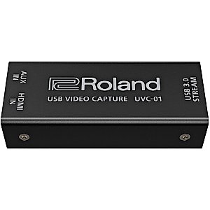 Roland UVC-01 USB Video Capture | Plug-and-Play for Flawless Recordings & Livestreams | HDMI to USB 3.0 Video Encoder | Uncompressed 1080p HD at 60 FPS | Webcam Operation for Mac & Windows