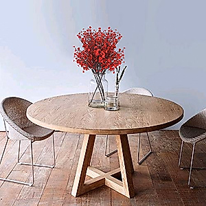 AILANDA 6 Bundles Babys Breath Artificial Flowers Red Real Touch Faux Gypsophila Bouquet Fake Silk Plants Decor for Home Wedding Bouquets Floral Arrangement Party Table Decoration