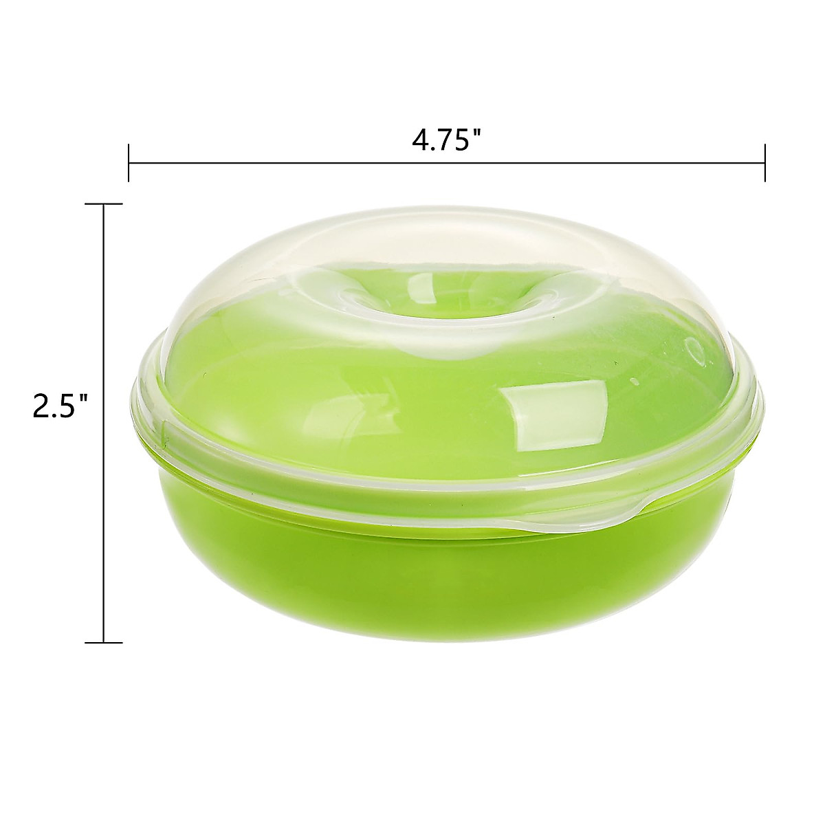 Frcctre 6 Pack Bagel Keeper, Round Bagel Fresh Saver Donut Keeper Holder, Reusable Bagels Storage Container Bagels Fruit Storage Box for Home Kitchen