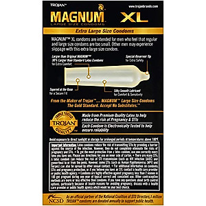 Trojan Magnum XL Large Size Lubricated Condoms - 12 Count