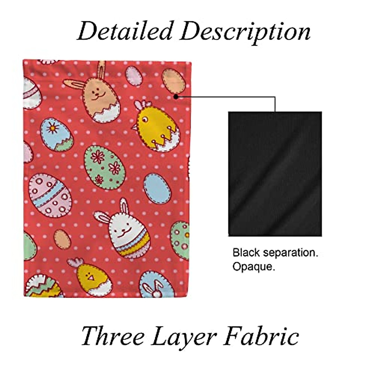 My Little Nest Seasonal Garden Flag Happy Easter Eggs Rabbits Vertical Garden Flags Double Sided for Home Farmhouse Yard Holiday Flag Outdoor Decoration Banner 12"x18"