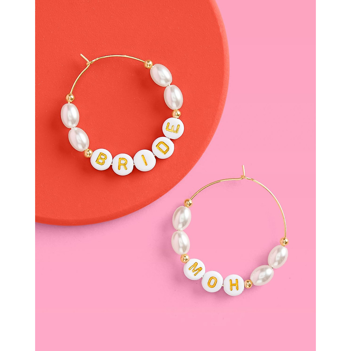 xo, Fetti Bachelorette Party Drink Markers - 8 count | Friendship Bracelet Bride, Engaged Era, Bridesmaid Favor, Bridal Party Accessory, Pearl Bead Party Drink Supplies