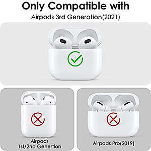 Case for Airpods 3rd Generation 2021, Filoto Silicone Airpod 3 Case Cover with Cute Bling Bracelet Keychain for Women Girl, Apple Airpods Gen 3 Protective Wireless Charging Case (Bling Pink)