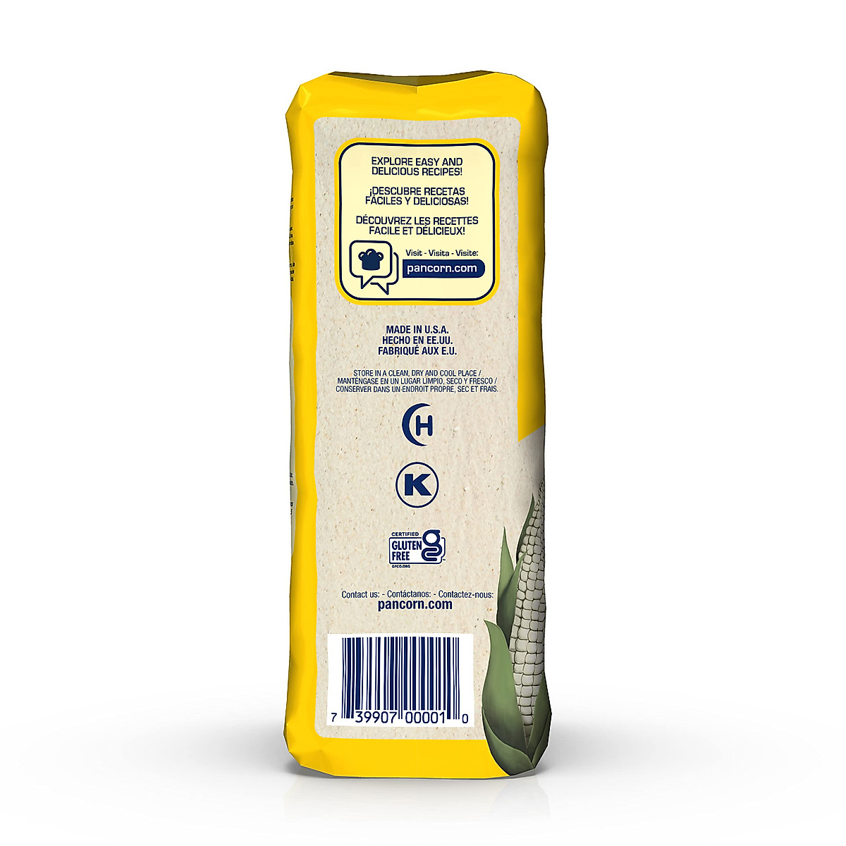 P.A.N. White Corn Meal – Pre-cooked Gluten Free and Kosher Flour for Arepas (2.2 lb/Pack of 4)