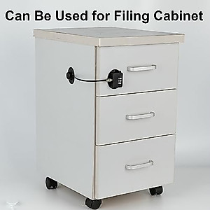 Refrigerator Lock Combination Fridge Lock Freezer Child Safety Lock Door Lock with Strong Adhesive (2, Black)