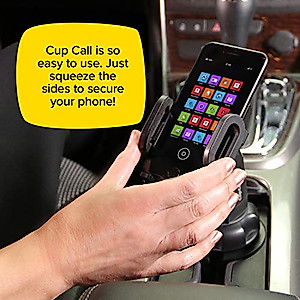 BulbHead Official As Seen On TV Cup Call Cup Holder Phone Mount for Car Adjustable Cell Phone Holder Fits Any Phone in Any Cup Holder - Rotates 360°, Tilts & Moves Left or Right