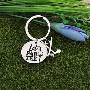 POTIY Golfer Gift Golf Keychain Charm Jewelry for The Lovers and Collectors of Golf (golf keychain)