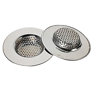 Haoyull 2pcs Kitchen Sink Strainer Plug Stainless Steel Hole Cover Bathtub/Shower Drain Cover Hair Catcher Sink Stopper, Dimensions as shown