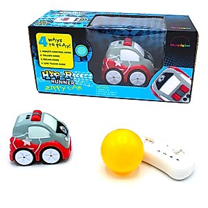 MUKIKIM Zippy Car - RC Mini Car Toy with 4 Ways to Play: Escape/Follow/Line Tracer/Remote Control Modes. Smart STEAM Vehicle Toy for Ages 5 6 7 8 Boys & Girls. Music Feature & USB Car Charging