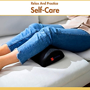 Kintorex Foot Rest for Under Desk at Work Adjustable Height Memory Foam with Washable Cover-Comfortable Footrest, Foot Stool for Car, Home & Office to Relieve Back, Lumbar, Knee Pain