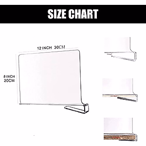 lamsexx 8 Pack Acrylic Shelf Dividers,Clear Shelf Dividers for Closet Organization, Closet Separator for for Organization in Bedroom, Kitchen and Cabinets