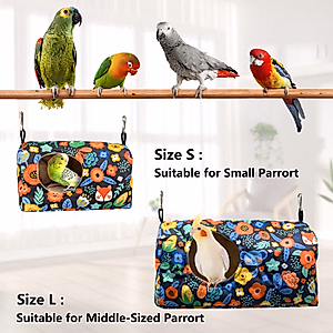 ShuRung Bird Warm Bed Parrot Sleeping Nest Bed House Bird Snuggle Hanging Hut Bird Parrot Hammock Bird Sleeping Hideaway Cave for Cockatiels Parakeet Budgies Parrot Budgies Lovebird S