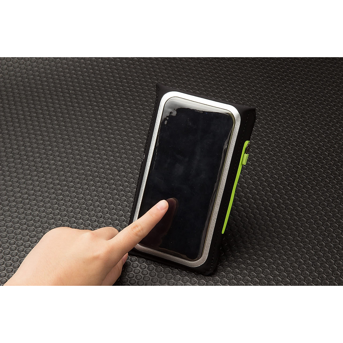 Yardy Water Resistant Cell Phone Armband for iPhoneHuweiSamsungLG,etc.Running Armband Phone Holder Case, Card Slot & Zipper Slot Car Key Holder for 6.5 inch Phone(Black)